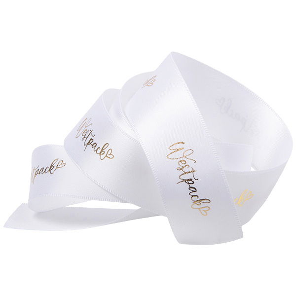 Wide white satin ribbon store